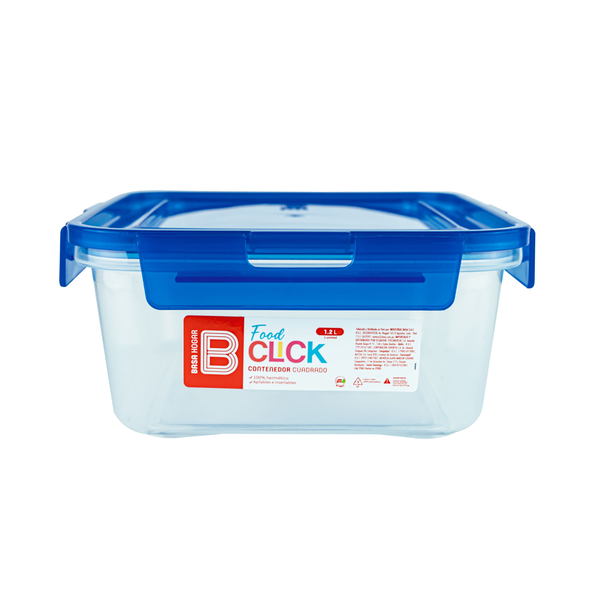 Taper Food Click Cuadrado 1.2 L | BASA