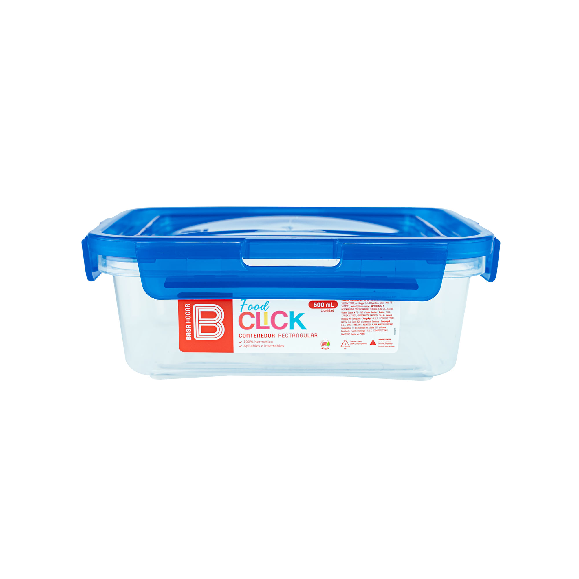 Taper Food Click Rectangular 500 Ml | BASA